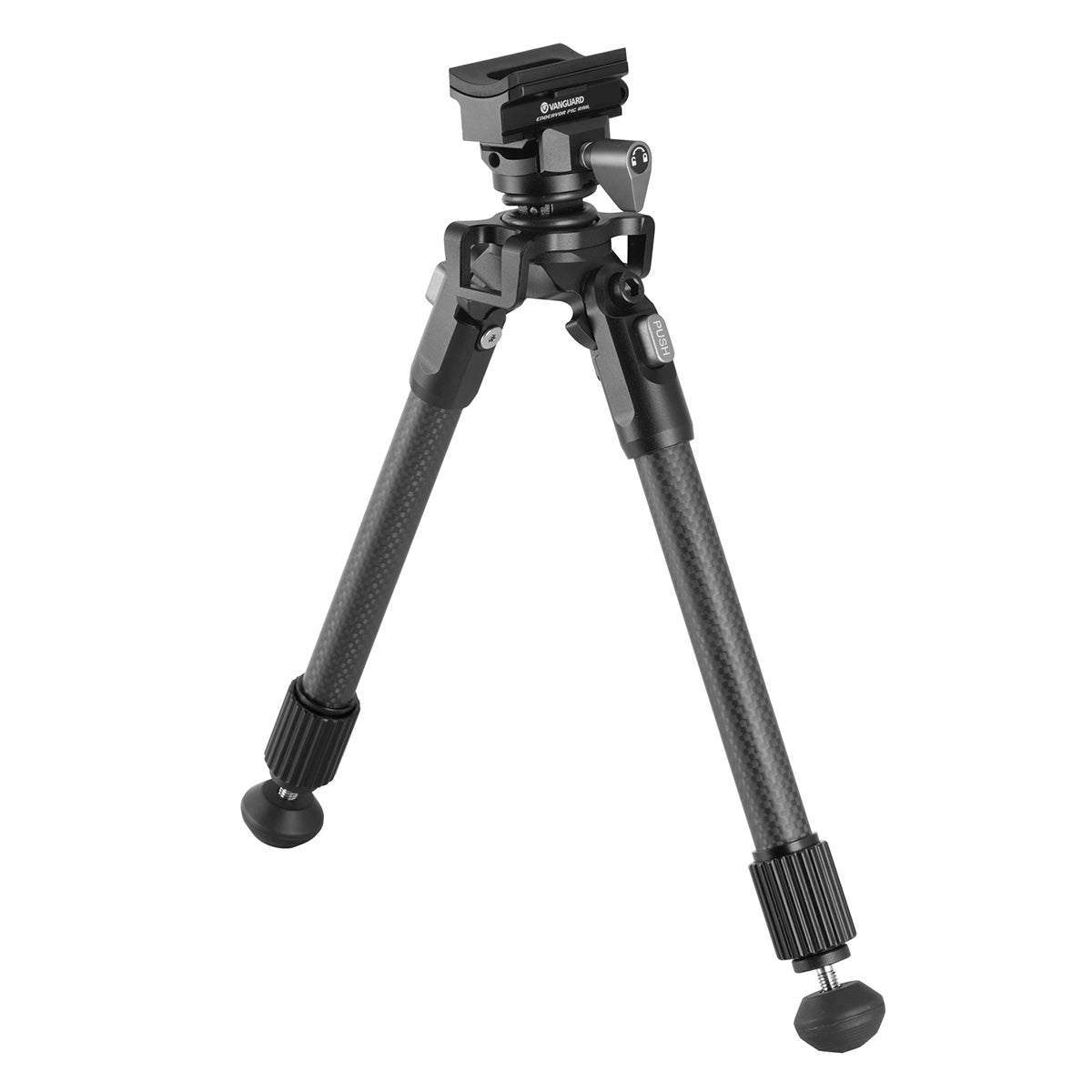 Vanguard EQUALIZER 2QS C Carbon Fiber Pivoting Bipod with Picatinny Ra