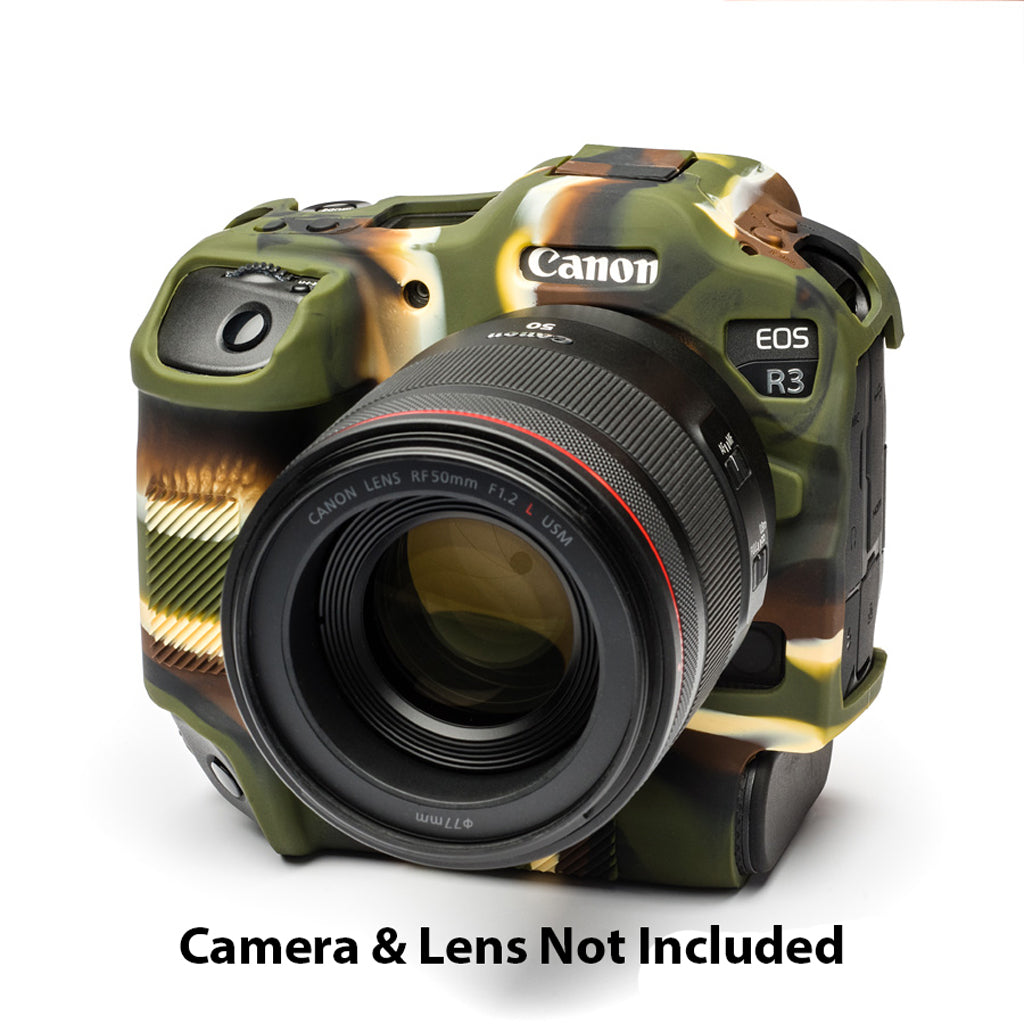 easyCover PRO Silicon Camera Case for Mirrorless Canon R3 - Camouflage